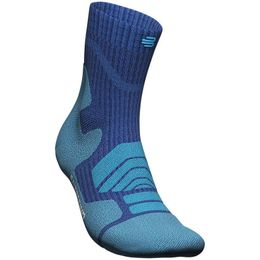 Bauerfeind Herren Sportsocken "Outdoor Merino Mid Cut Socks", Gr. 42, blau, Obermaterial: 57% Polyamid, 35% Wolle, 8% Elasthan, Socken