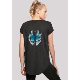 F4NT4STIC Damen T-Shirt "Skelett H&auml;nde Schmetterling", schwarz, Gr. XXL, Obermaterial: 100% Baumwolle, Shirts, Premium Qualit&auml;t