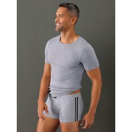 w&auml;schepur W&Auml;SCHEPUR Herren Unterziehshirt, Gr. 8, grau, 93% Baumwolle, 7% Elasthan, 88% Baumwolle, 5% Elasthan, 7% Polyester, Unterhemden