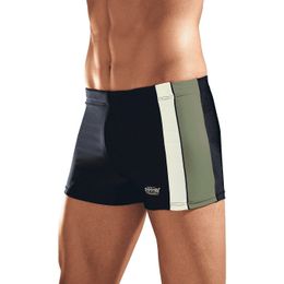 H.I.S. H.I.S Herren Boxer-Badehose, schwarz, Gr. 5, Polyamid, Badehosen, mit Kontrasteins&auml;tzen