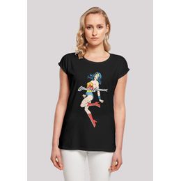 F4NT4STIC Damen T-Shirt "DC Comics Wonder Woman Jump", schwarz, Gr. XXXL, Obermaterial: 100% Baumwolle, Shirts, Print