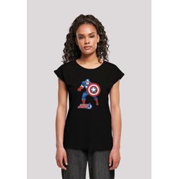 F4NT4STIC Damen T-Shirt "Captain America The First Avenger", schwarz, Gr. M, Obermaterial: 100% Baumwolle, Shirts, Print