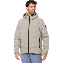 Jack Wolfskin Herren Steppjacke "COLONIUS", beige, Gr. M, Obermaterial: 100% Polyester, Jacken, winddicht, wasserabweisend, mit abnehmbarer Kapuze
