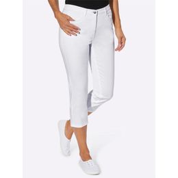 Classic Basics Damen 3/4-Jeans, wei&szlig;, Gr. 42, unifarben, 97% Baumwolle, 3% Elasthan, Jeans