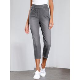 Classic Basics Damen 3/4-Jeans, grau, Gr. 50, unifarben, 81% Baumwolle, 17% Polyester, 2% Elasthan, Jeans