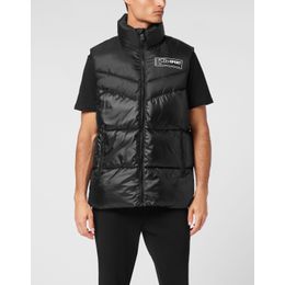 Plein Sport Jungen Outdoorjacke "Daunenweste", schwarz, Gr. XS, Obermaterial: 100% Nylon; Futter: 100% Nylon; F&uuml;llung: 100% Polyester, Jacken