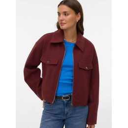 V&eacute;ro Moda VERO MODA Damen Kurzjacke "VMFORTUNEFREJ SHORT JACKET GA BOO", braun, Gr. M, unifarben, Web, Obermaterial: 100% Polyester, Jacken