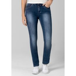 Slim-fit-Jeans Timezone "Slim TahilaTZ Womenshape", Damen, Gr. 29, L&auml;nge 30, blau, 91% Baumwolle 7% Polyester 2% Elastan, normal, Jeans Slim-fit-Jeans
