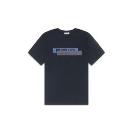 883POLICE Herren T-Shirt "883 Police ADRIAN T-SHIRT", blau, Gr. M, unifarben, 100% Baumwolle, Shirts