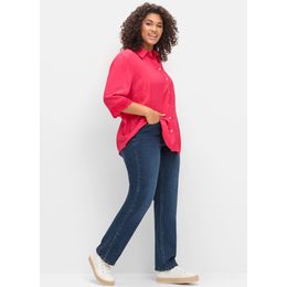 sheego Damen Stretch-Jeans, blau, Gr. 48, unifarben, 75% Baumwolle, 23% Polyester, 2% Elasthan, Jeans