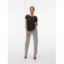 V&eacute;ro Moda VERO MODA Damen T-Shirt "VMAVA PLAIN SS TOP JRS NOOS", schwarz, Gr. S, unifarben, Jersey, Obermaterial: 95% Lyocell (TENCEL ), 5% Elasthan, Shirts,