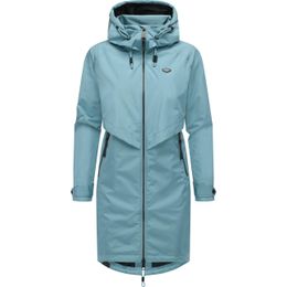Ragwear Damen Jerseymantel "Frodik", blau, Gr. XXL, Obermaterial: 100% Polyester. Innenfutter: 100% Polyester, M&auml;ntel, Wasserdichter oversized Damen
