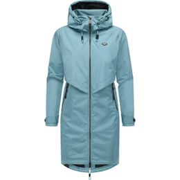 Ragwear Damen Jerseymantel "Frodik", blau, Gr. L, Obermaterial: 100% Polyester. Innenfutter: 100% Polyester, M&auml;ntel, Wasserdichter oversized Damen