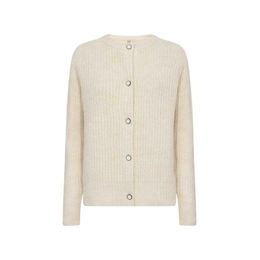 soyaconcept Damen Cardigan "Soya Concept Cardigan SC-TORINO 9"91620 cream melange, Gr. XL, Obermaterial: 76% Polyester, 21% Polyacryl, 3% Elasthan,