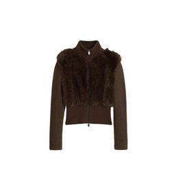 Desigual KNIT SWEATER WITH FUR Damen Gr&ouml;&szlig;e M braun