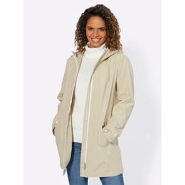 WITT Damen Softshelljacke mit 2-Wege-Rei&szlig;verschluss, sand, Gr&ouml;&szlig;e 36