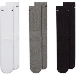 Nike Everyday Cushioned Training Crew Socks (3 Pairs) Bekleidung Unisex wei&szlig; L