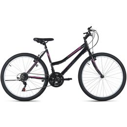 Mountainbike Dacapo "Damen-Mountainbike 26'' Nelson Schwarz 18 G&auml;nge RH 48 cm" Gr. 48, schwarz, schwarz, Fahrr&auml;der, 48cm, 26 Zoll (66,04cm) hinten: 26 Zoll (66,04cm)