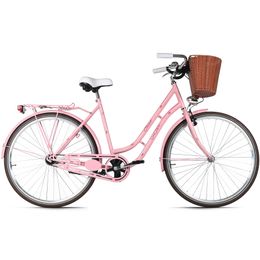 Cityrad Dacapo "Damenrad 28'' Classic Premium Rosa 1 Gang RH 53 cm mit Korb" Gr. 53, rosa, rosa, Fahrr&auml;der, 53cm, 28 Zoll (71,12cm) hinten: 28 Zoll (71,12cm)