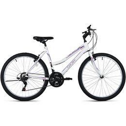 Mountainbike Dacapo "Damen-Mountainbike 26'' Nelson Wei&szlig; 18 G&auml;nge RH 48 cm" Gr. 48, wei&szlig;, wei&szlig;, Fahrr&auml;der, 48cm, 26 Zoll (66,04cm) hinten: 26 Zoll (66,04cm)