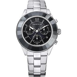 Swarovski Damen Chronograph "OCTEA LUX SPORT 39 mm"silberfarben, Armbanduhren, Quarz,Armbanduhr,Damenuhr,Swiss Made,Swarovski-Kristalle,Stoppfunktion