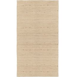 Wollteppich Dekowe "Lindsay", beige (natur), B:120cm H:12mm L:170cm, Wolle, Teppiche, Handweb Teppich, Kurzflor, reine Wolle, handgewebt
