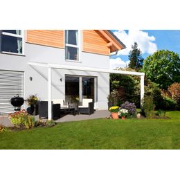 Skan Holz Terrassendach SKANHOLZ "Modena", wei&szlig;, B:541cm T:307cm, Aluminium, Terrassen&uuml;berdachungen, 541 cm Breite, verschiedene Tiefe