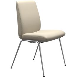 Polsterstuhl stressless "Laurel", beige (cream batick, chrom gl&auml;nzend), B:57cm H:92cm T:59cm, Leder BATICK: BATICK ist ein leicht korrigiertes, durchgef&auml;rbtes und genarbtes M&ouml;belleder, bei dem die meisten Unebenheiten und Spuren in der Regel entfernt wurden., St&uuml;hle, Polsterstuhl, Low Back, Gr&ouml;&szlig;e L, mit Beinen aus Stahl in Chrom gl&auml;nzend