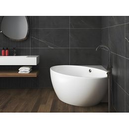 Vente-unique Eckbadewanne - Acryl - 197 L - 127 x 127 x 58 cm - Wei&szlig; - GOURAMI 820343