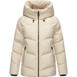 Steppjacke Ragwear "Cessi", Damen, Gr. L (40), beige (ecru), Obermaterial: 100% Polyester; Innenfutter: 100% Polyester; Wattierung: 100% Polyester, Basic, gerade h&uuml;ftbedeckend, hoch geschlossener Ausschnitt, &Auml;rmel ohne &Auml;rmelschlitz Rippstrickb&uuml;ndchen, Jacken Steppjacke, Wasserdichte Damen Winterjacke mit gro&szlig;er Kapuze