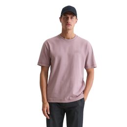 Marc O'Polo T-Shirt MARC O'POLO "aus schwerem Bio-Baumwoll-Jersey", Damen, Gr. M, violet mauve, Obermaterial: 100% Baumwolle, unifarben, Basic, relaxed fit, Rundhals, Shirts T-Shirt