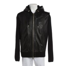 Balmain Lederjacke / Ledermantel Herren Gr&ouml;&szlig;e L/XL Second Hand schwarz