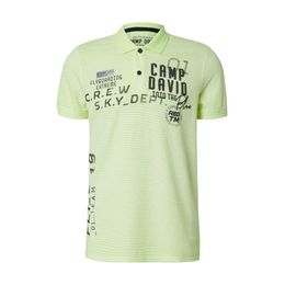 CAMP DAVID Poloshirt Herren Gr&ouml;&szlig;e L zitronengelb / schwarz
