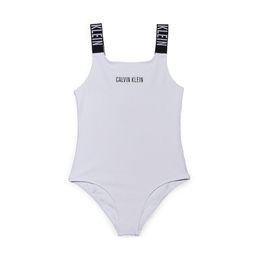 Calvin Klein Swimwear Badeanzug 'Intense Power' M&auml;dchen Gr&ouml;&szlig;e 140/152 schwarz / offwhite