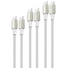 4smarts USB-C auf USB-C Kabel Premium 3er-Set (0,5m+1,5m+3m)