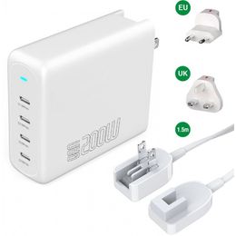 4smarts Ladeger&auml;t GaN Flex Pro 200W 4x USB-C Anschl&uuml;sse wei&szlig;