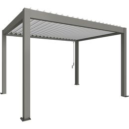 Pergola BioHort "4x3, verschiedene Farben", quarzgrau, metallic, B:404,5cm H:264cm T:312cm, Pergolen, ausgezeichnet mit dem Red Dot Design Award