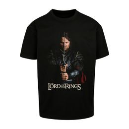 T-Shirt Merchcode "Merchcode Lord of the Rings - Aragorn Heavy Oversize Tee", Damen, Gr. S, schwarz, 100% Baumwolle, bedruckt, oversize, Rundhals, Shirts T-Shirt