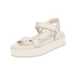 Riemchensandale Steve Madden "Steve Madden Sandalen Textil", Damen, Gr. 39, bone, Textil, Schuhe Riemchensandale