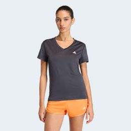 T-Shirt adidas Performance "WE MIN V NK TEE", Damen, Gr. L, schwarz, Obermaterial: 93% Polyester, 7% Elasthan, V-Ausschnitt, Shirts T-Shirt