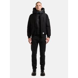 Khujo Herren Outdoorjacke "Clemat"schwarz, Gr. M, Obermaterial: 87% Polyester, 13% Elasthan. Obermaterial Einsatz: 87% Polyester, 13% Elasthan.