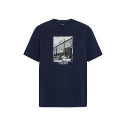 T-Shirt Clean Cut Copenhagen "Clean Cut Copenhagen Old Docks Organic T-Shirt", Damen, Gr. L, navy, 95% Baumwolle, 5% Elasthan, bedruckt, relaxed fit, Rundhals, Shirts T-Shirt