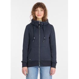 Ragwear Damen Kapuzensweatjacke "NESKIA ZIP"navy, Gr. XXL, unifarben, Sweatware, Obermaterial: 70% Baumwolle, 30% Polyester, Sweatjacken