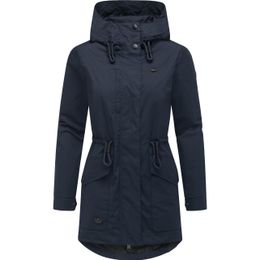 Parka Ragwear "Alysa", Damen, Gr. XXXL(46), navy, Obermaterial: 100% Polyester; Innenfutter: 100% Polyester, tailliert Po-bedeckend, hoch geschlossener Ausschnitt, &Auml;rmel ohne &Auml;rmelschlitz normaler Saum, Jacken Parka, stylische Damen &Uuml;bergangsjacke mit Taillenzugband