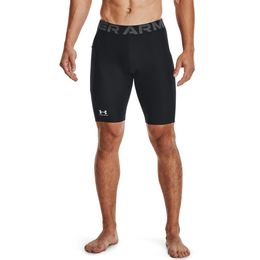 Trainingsshorts Under Armour "UA HG ARMOUR LNG SHORTS", Herren, Gr. L, N-Gr, wei&szlig; (schwarz,, wei&szlig;), Obermaterial: 79% Polyester, 21% Elasthan, Hosen, f&uuml;r vielseitige Aktivit&auml;ten, mit Elasthan-Anteil, leichtes Material