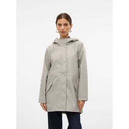 V&eacute;ro Moda Regenjacke VERO MODA "VMMALOU COATED JACKET", Damen, Gr. XL, gelb (moonbeam), Web, Obermaterial: 100% Polyester, unifarben, Po-bedeckend, Jacken Regenjacke, Lederimitat