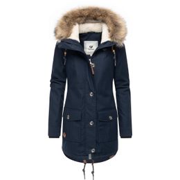 Ragwear Damen Wintermantel "Jane YOUMODO"navy, Gr. XS, Obermaterial: 65% Polyester, 35% Baumwolle. Innenfutter: 100% Polyester. Wattierung: 100%