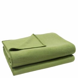 Zoeppritz Decken Soft-Fleece 110x160 gr&uuml;n - green Wohndecke, Fleecedecke