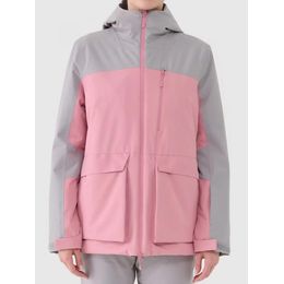 4F Ski-/ Snowboardjacke in Rosa/ Grau - 58% | Gr&ouml;&szlig;e M | Damen-outdoorjacken