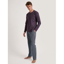 Calida Pyjama-Hose in Dunkelblau/ Lila/ Hellblau - 44% | Gr&ouml;&szlig;e M | Herren-waesche